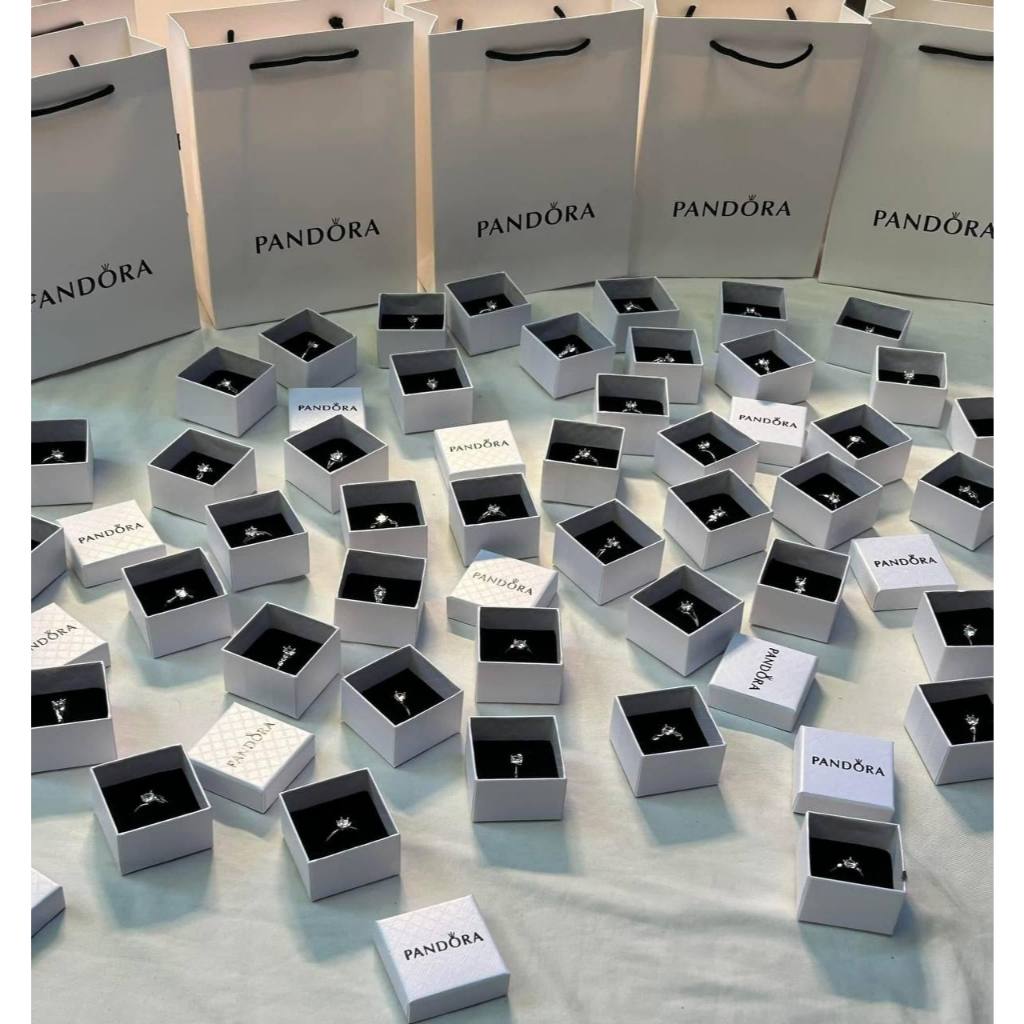 Non-Tarnished Pandora Ring Adjustable Complete Set Box, Paper Bag ...