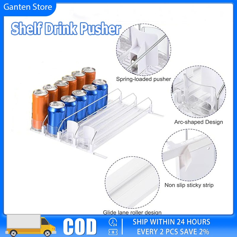 Shelf Drink Pusher Drink Rack Practical Fridge Drink Pusher Shelf Auto ...
