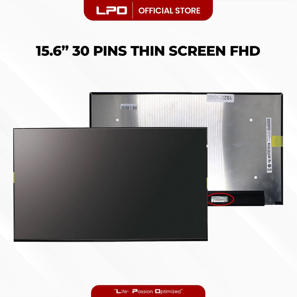 15.6" Thin Screen 30 Pins FHD (1920 x 1080) Resolution Laptop LCD ...