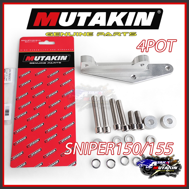 MUTAKIN Front/ Rear Caliper 4 Pots Bracket-YAMAHA Sniper 150/Sniper 155 ...