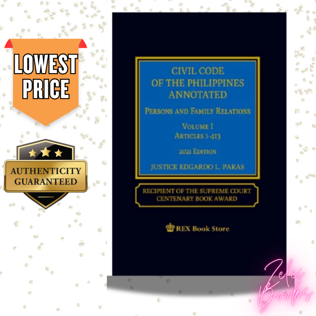 CIVIL CODE OF THE PHILIPPINES ANOTATED PERSONS AND FAMILY REPLATIONS ...