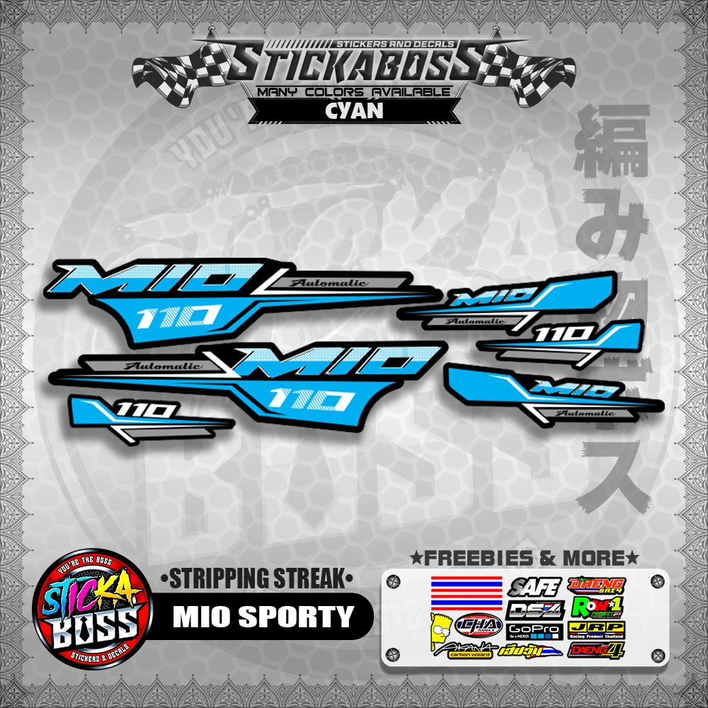 MIO SPORTY THAI CONCEPT STICKER DECALS ( STRIPPING STREAK )【WITH ...