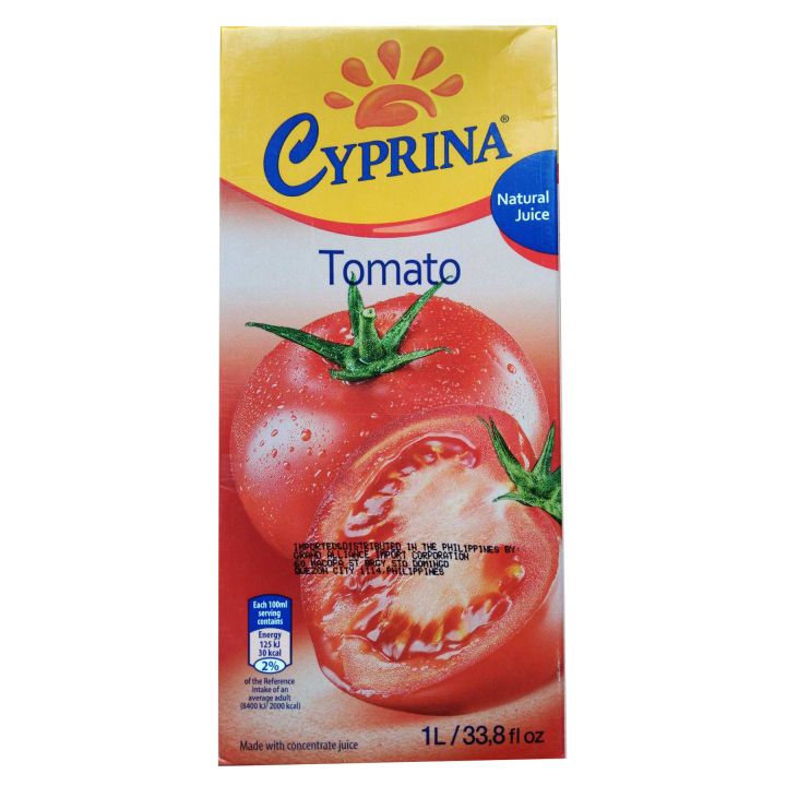 Cyprina Orange Juice / Apple Juice / Tomato Juice 1L | Shopee Philippines