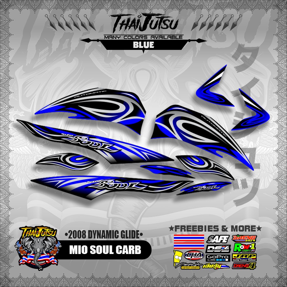 MIO SOUL CARB OLD STICKER DECALS ( 2008 DYNAMIC GLIDE ...