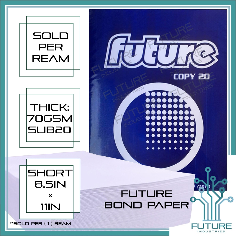 Future Bond Paper Copy Paper (1) Ream Sub20 70gsm Coupon Bond Xerox ...