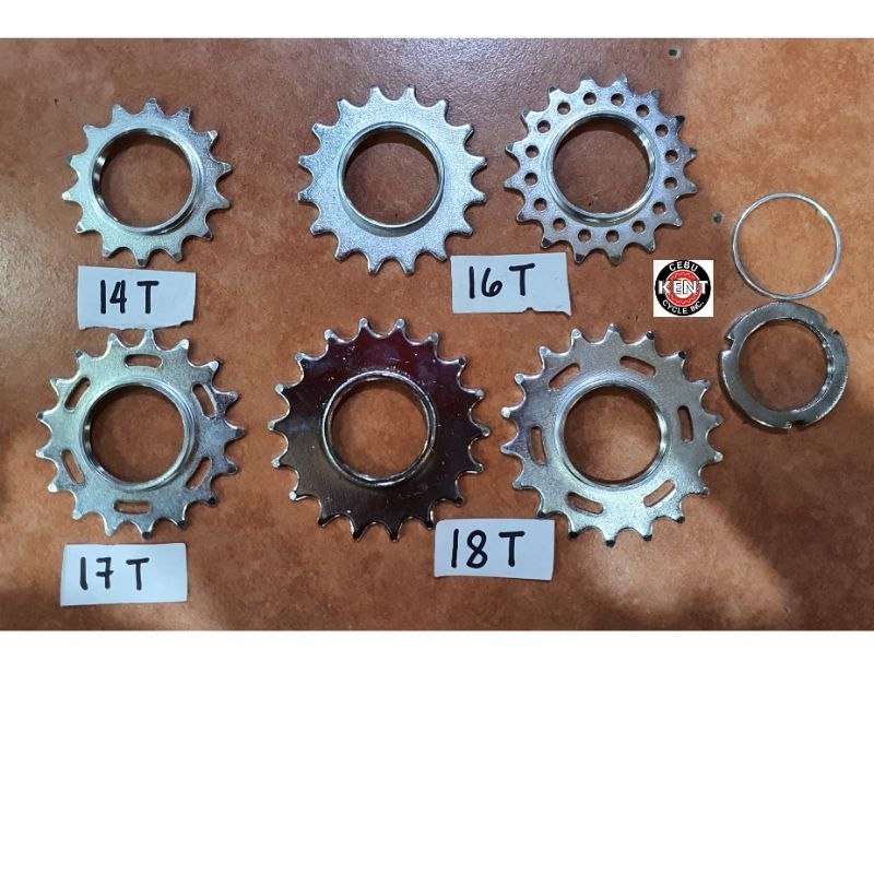 Fixed Gear 14T 16T 17T 18T cogs Fixie Sprocket lockring | Shopee ...