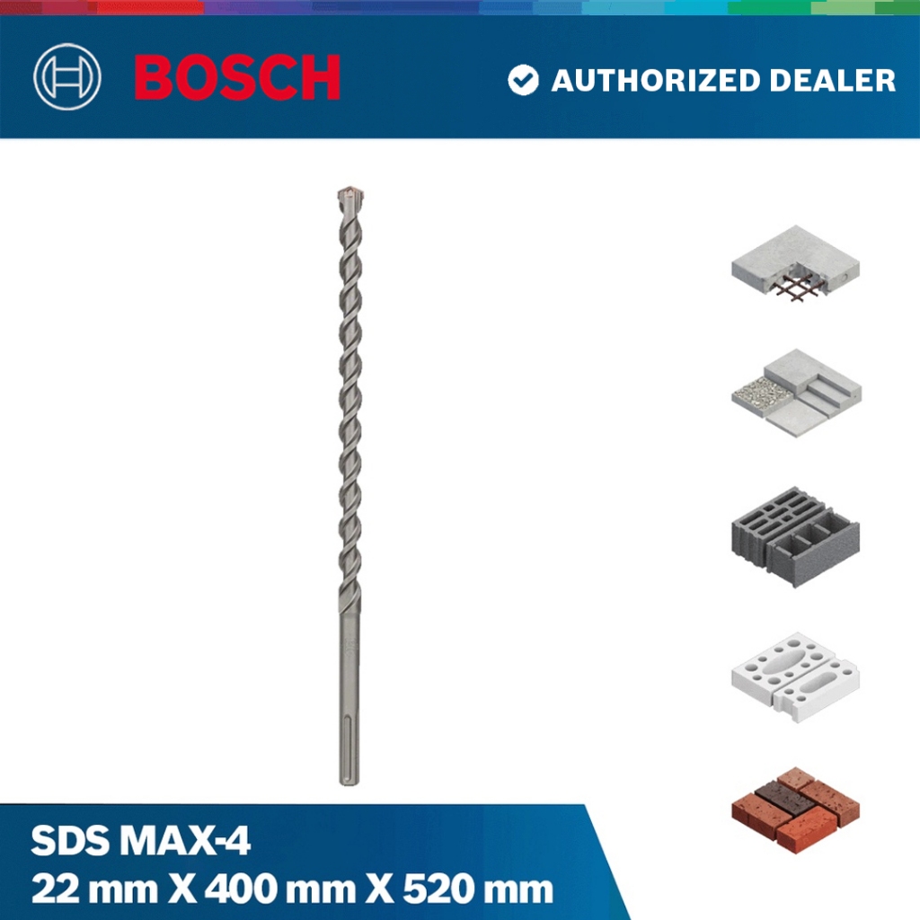 Bosch SDS MAX-4 22 mm X 400 mm X 520 mm | Shopee Philippines