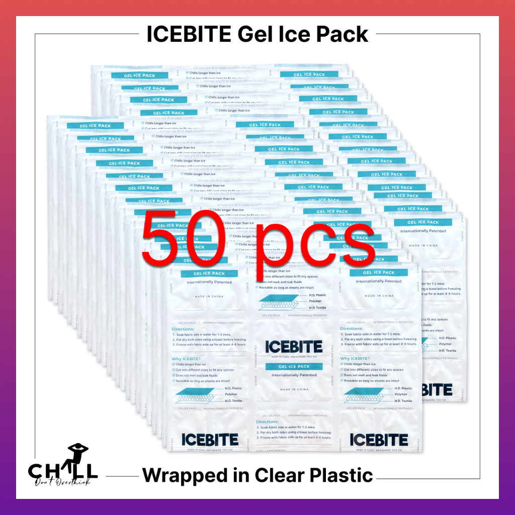 50/25/10 pcs Reusable Dry Ice Pack 2 Ply Ice Gel Sheet for Drinks Food ...