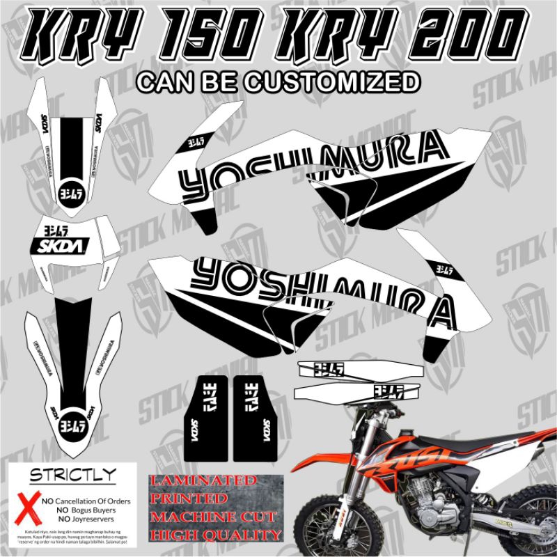 High Quality decals for Rusi KRY 150 KRY 200,,,Yoshimura Concept ...