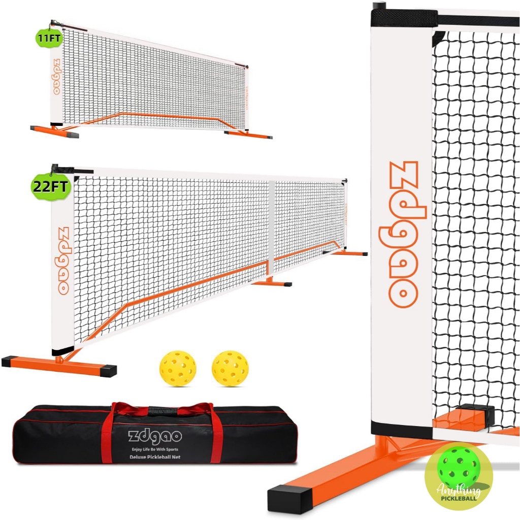 Zdgao 2-in-1 Pickleball Net - HIGH QUALITY 22 FT & 11 FT Half Court ...