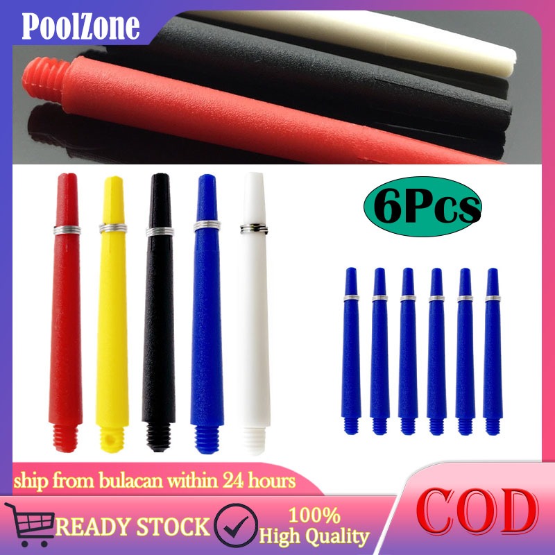 6Pcs Dart Shafts with O Rings Nylon 2BA Dart Shafts 35mm Colorful Matte ...