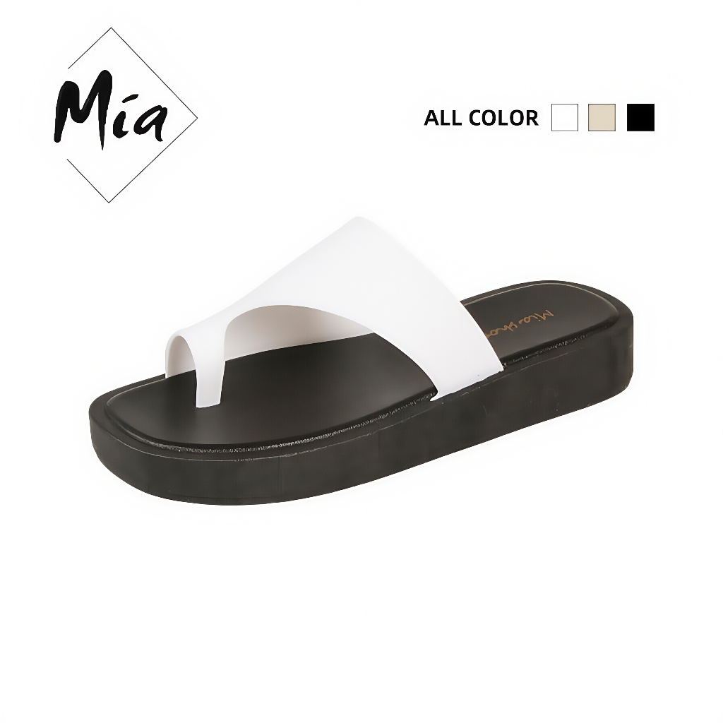 MIA Slippers For Women Rubber Toe Loop Design Thick Sole New Arrival ...