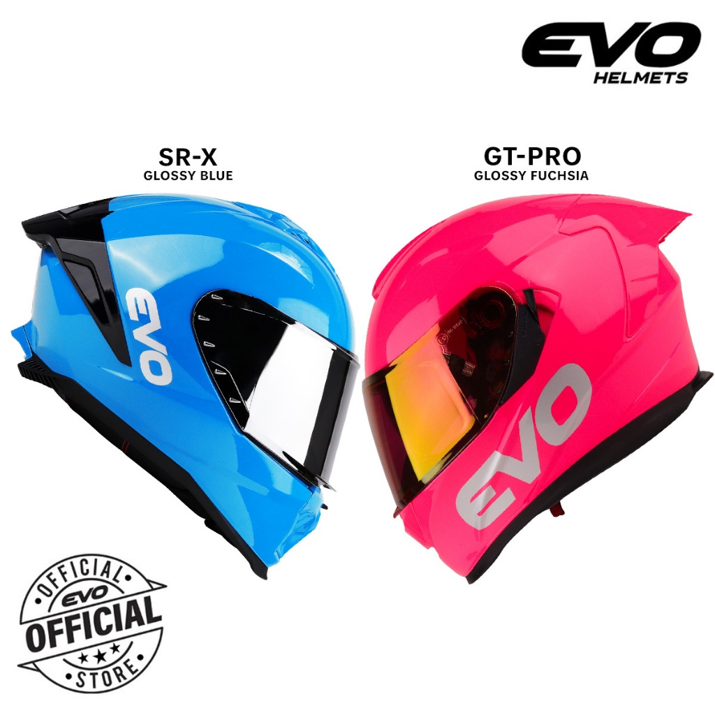 EVO Motorcycle Couple Helmet SR-X Full Face GT-PRO Full Face Helmet ...