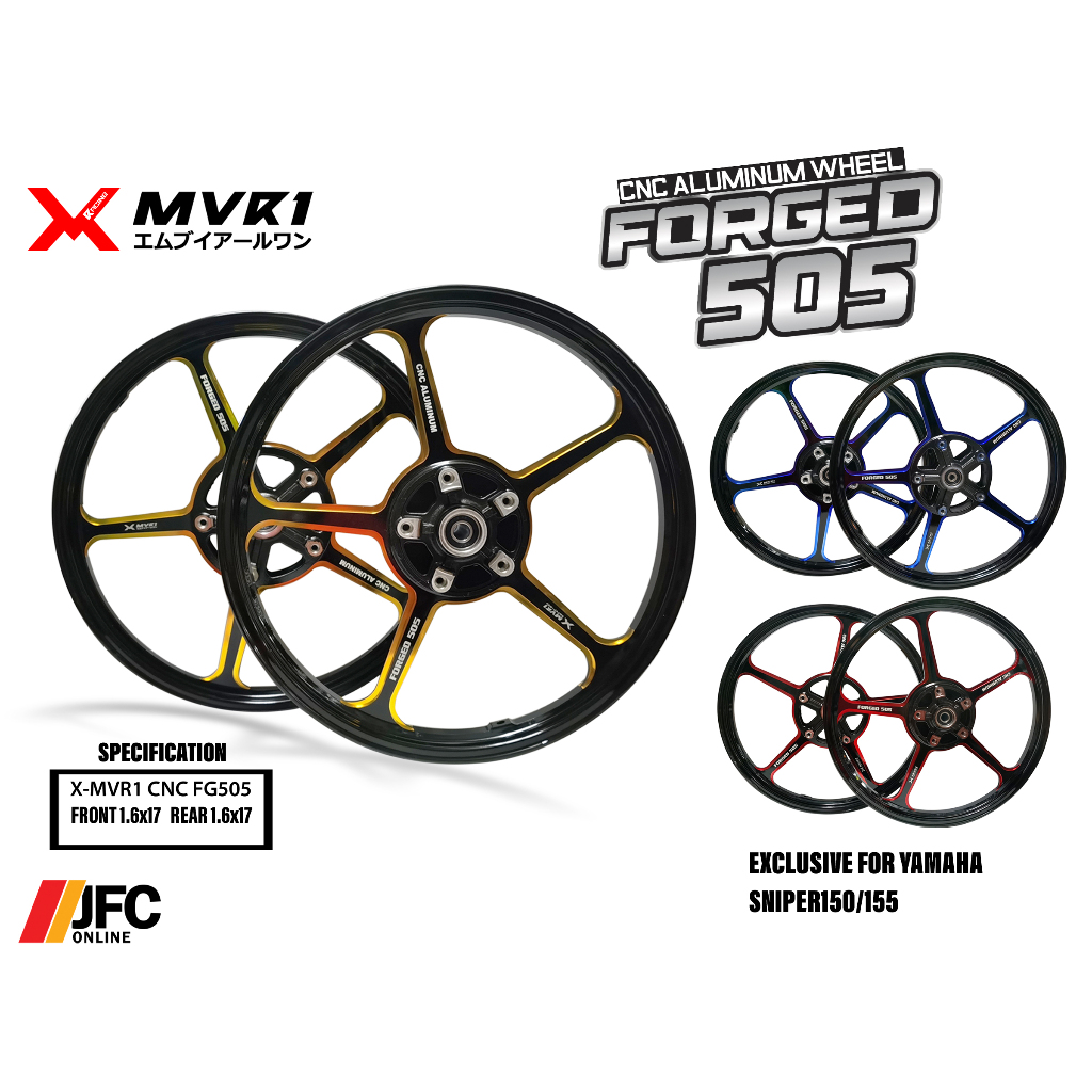 MVR1 Slim Mags 505 CNC Forge Alluminum Mags 1.6 Front and Rear ...