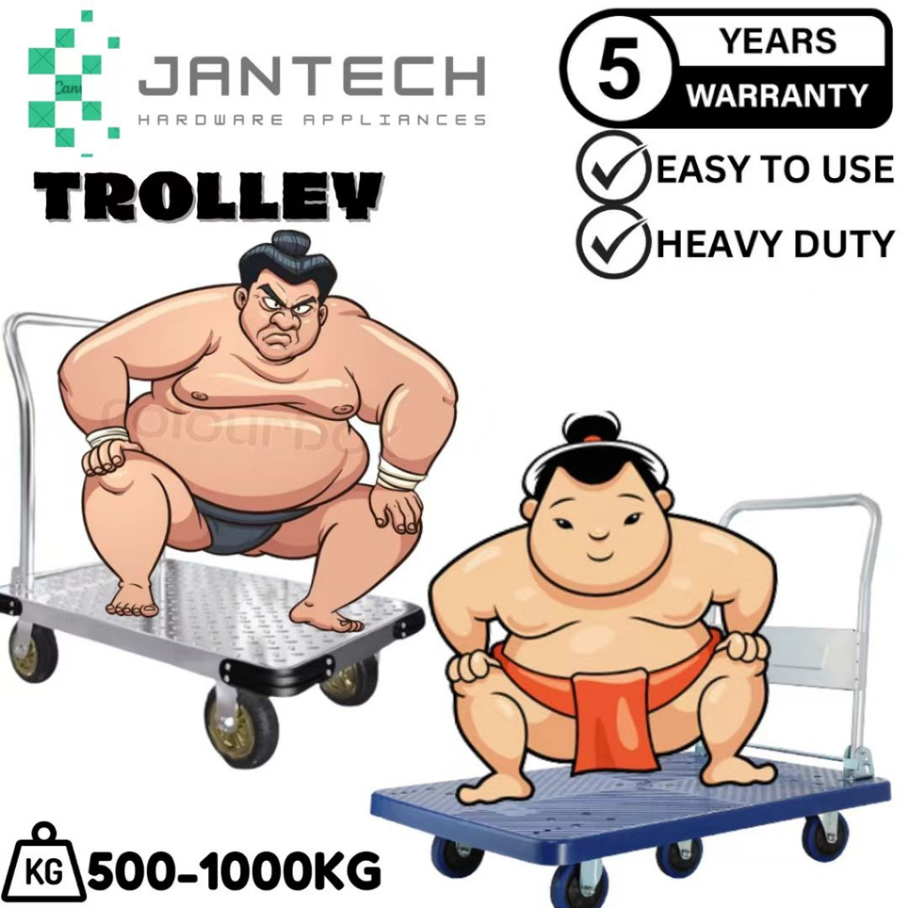 New Jantech Trolley Hand Truck Foldable Platform Trolley Heavy Duty ...