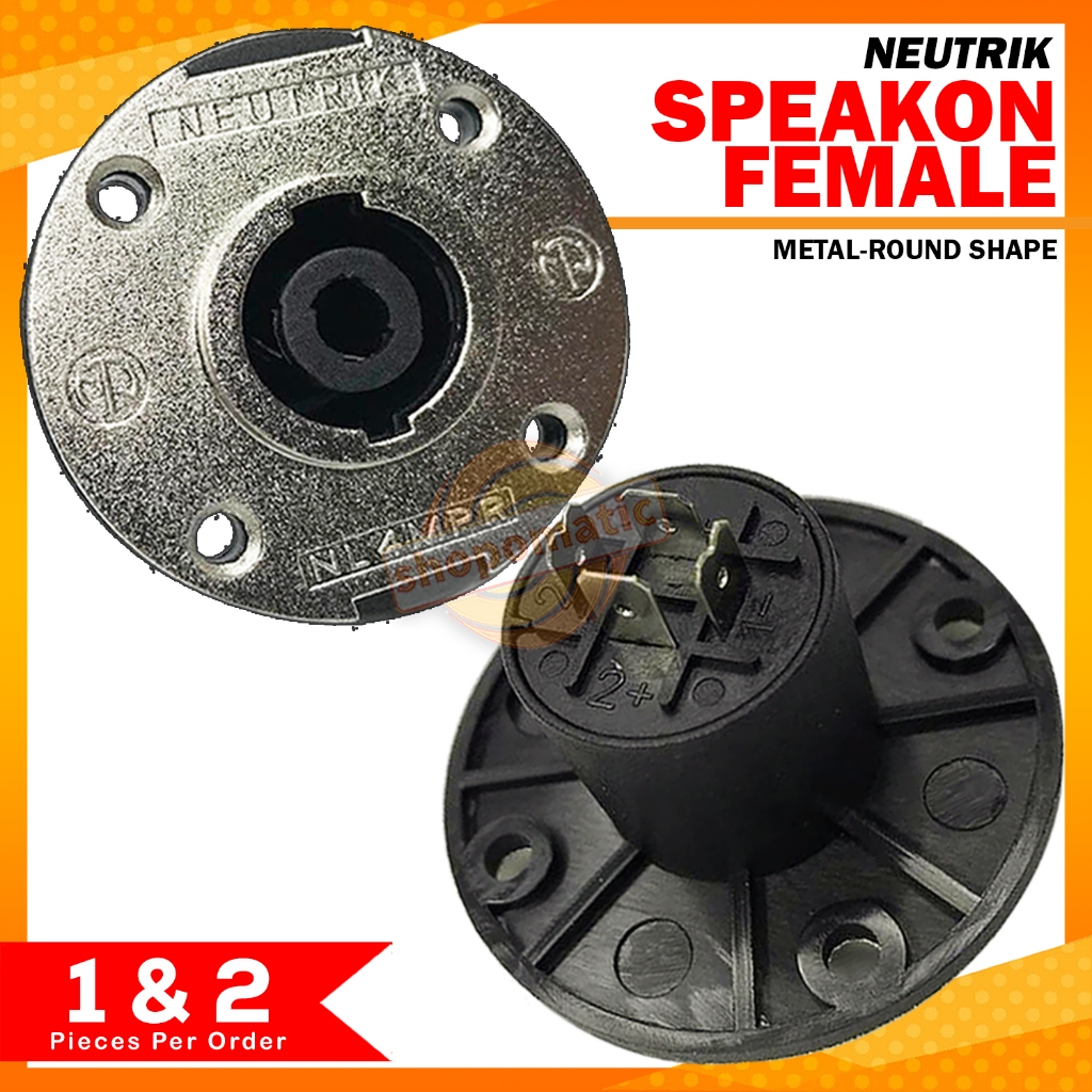 NEUTRIK 4 Pole Chassis Speak On Metal SpeakOn (2PCS/4PCS) | Shopee ...