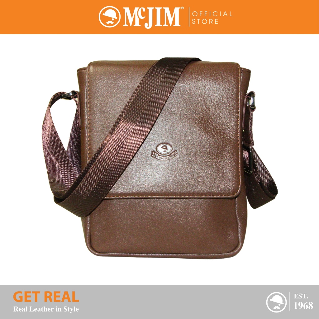 Mc Jim Cross/Sling Leather Bag | Shopee Philippines