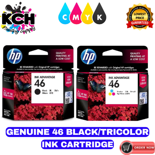 100% ORIGINAL HP 46 Black Ink Advantage Cartridge | HP Deskjet Printer ...