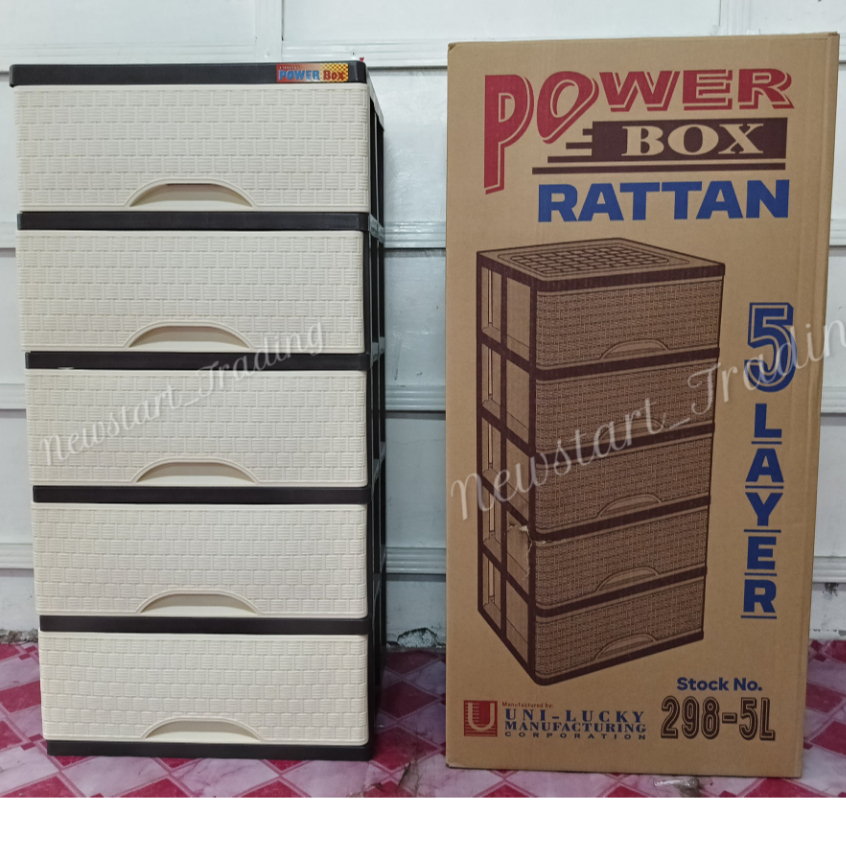 #298-5L UNI-LUCKY RATTAN DRAWER /RATTAN DRAWER / CABINET / ORGANIZER (5 ...