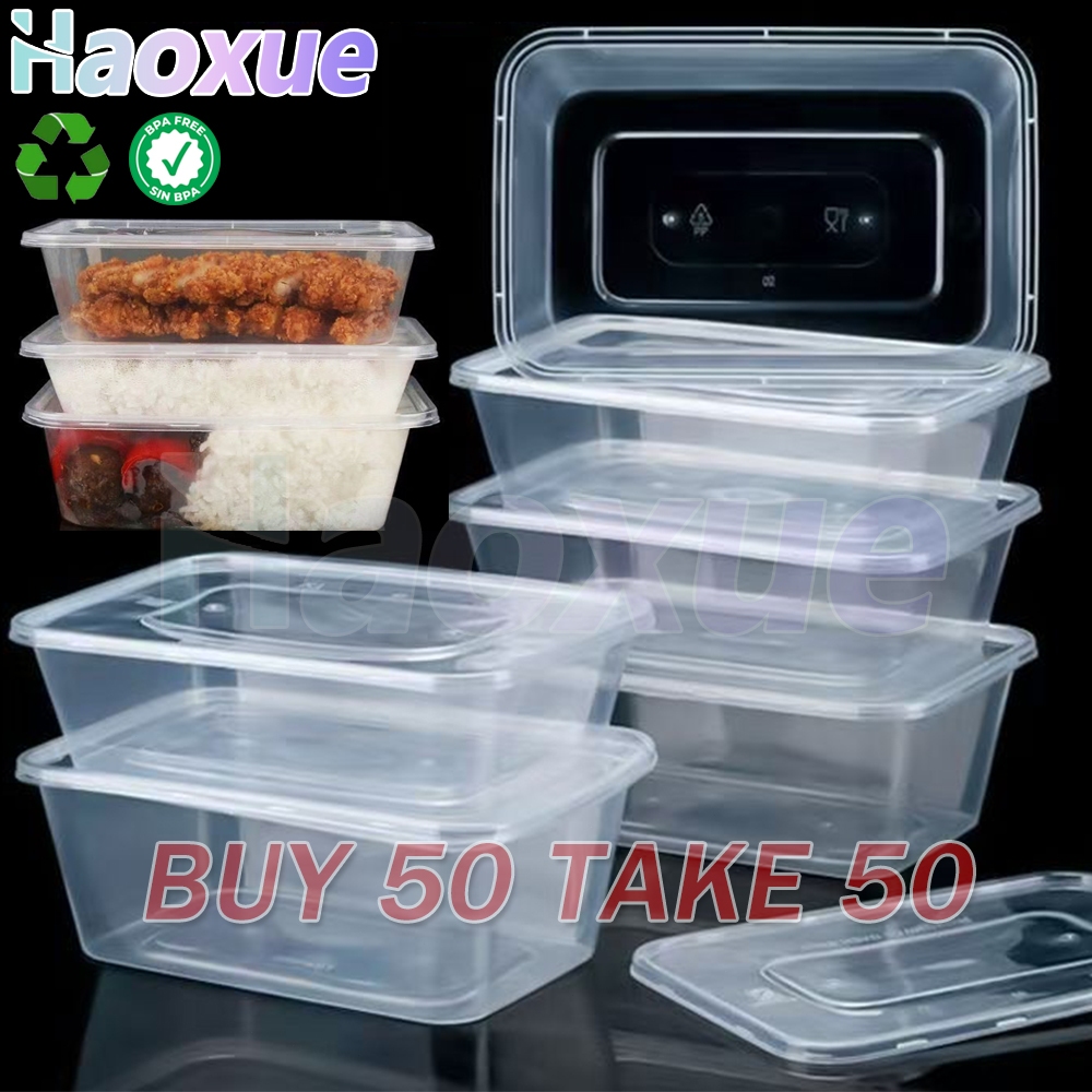 500ml,650ml,750ml,1000ml Rectangle Microwavable Food Container With ...