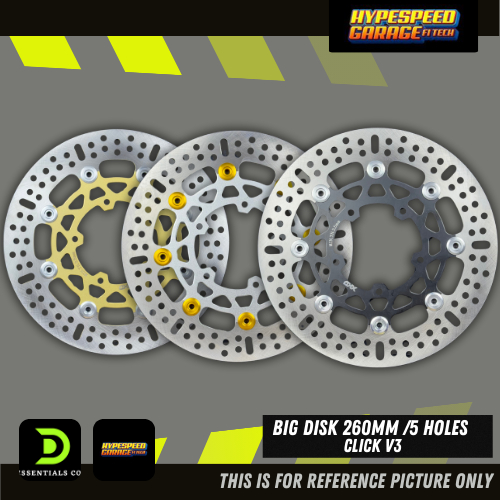 BIG DISC 260mm 5 AND 4 Holes for CLICK/BEATFI/GENIO/SCOOPY/ZOOMER X ...