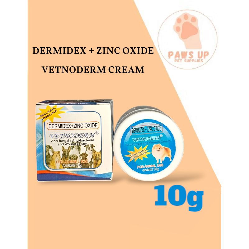 Vetnoderm Dermidex +Zinc Oxide Wound Cream for Dogs 10g | Shopee ...