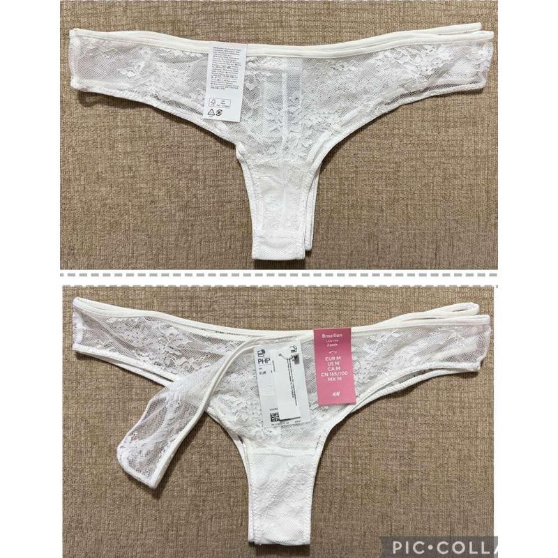 Brand New Auth H&M 2-Pack Lace Brazilian Mid-Rise Panty / Primark 2 ...