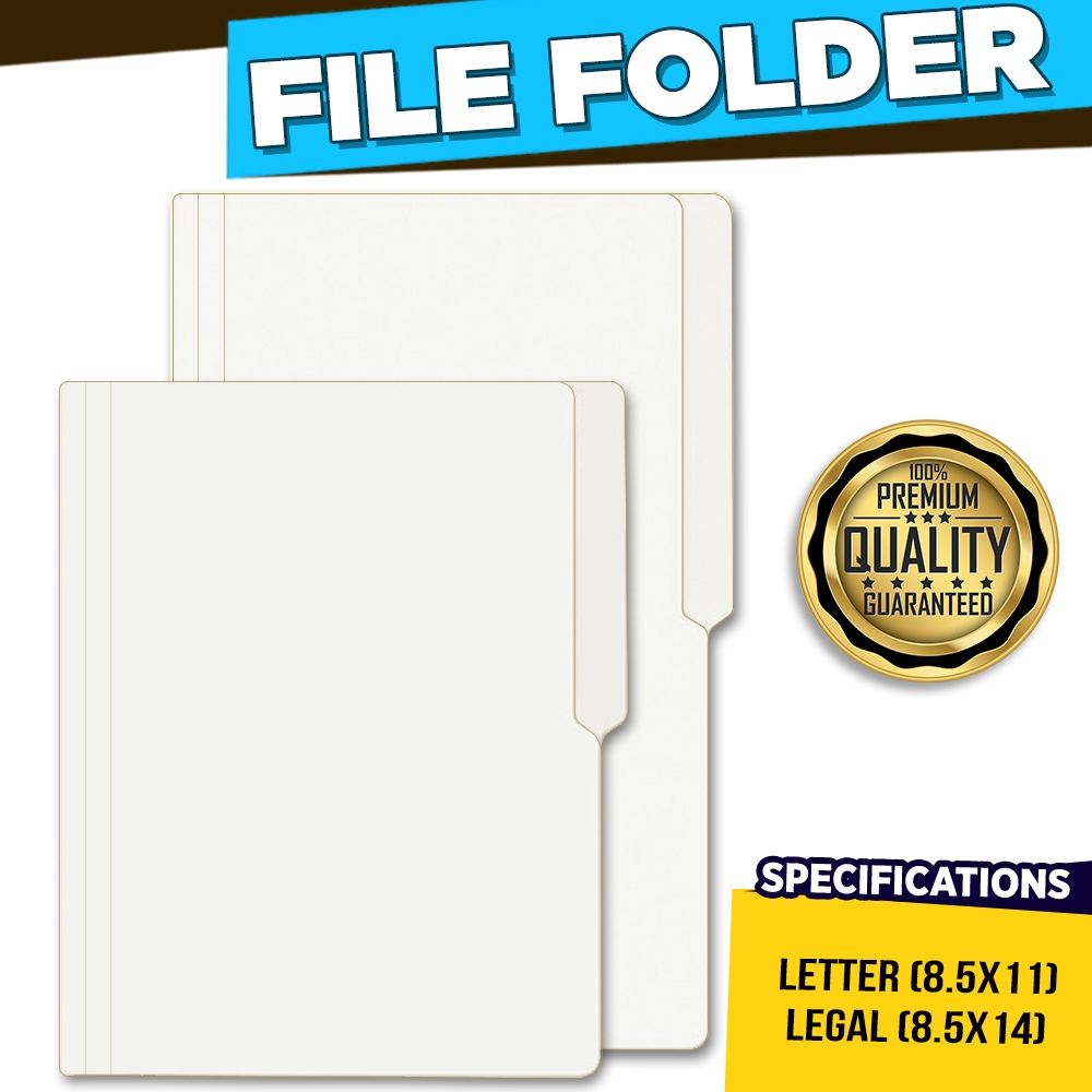 File Folder White 14PTS Short & Long Size (100pcs/Ream) | Shopee ...