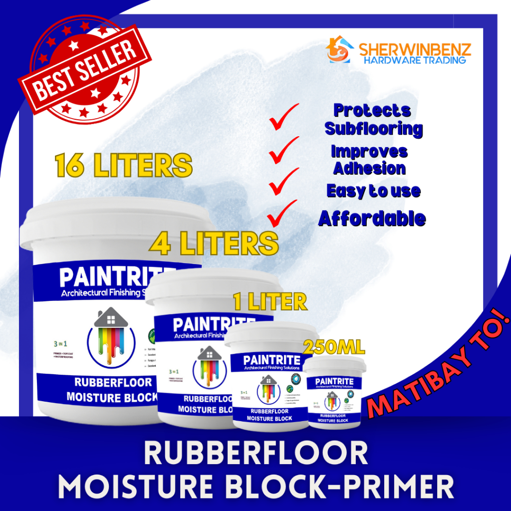 Paintrite Rubberfloor Moisture Block Primer // 1 Liter | Shopee Philippines