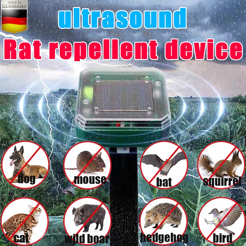 Solar ultrasonic vibration mouse repeller, real earthquake frequency ...