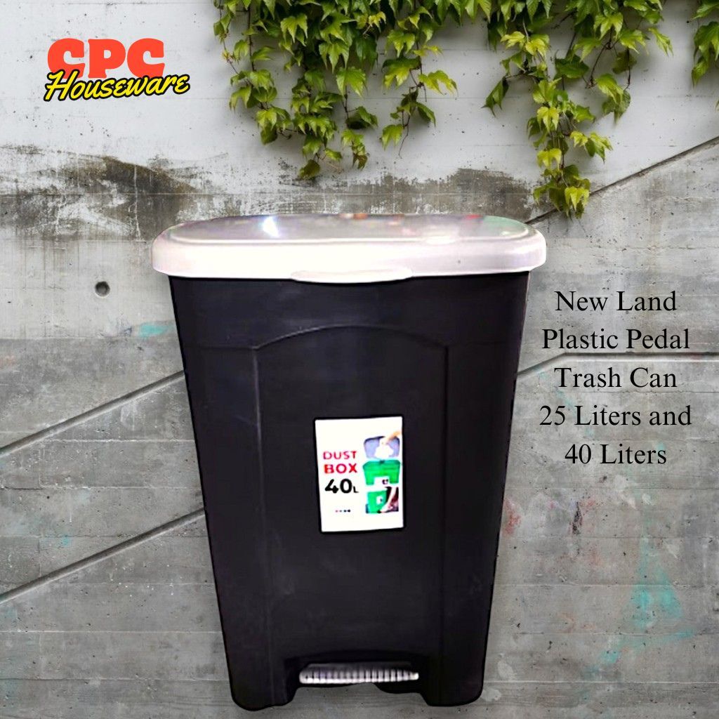 New Land Plastic Pedal Trash Can/Trash Can Pedal (25 Liters/40 Liters ...