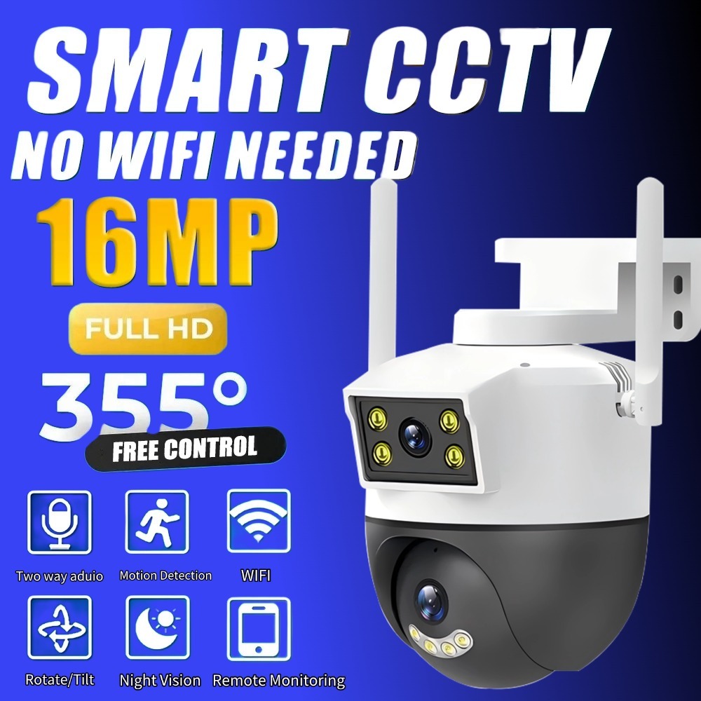 V380 Pro CCTV Camera No WIFI Needed 4K Outdoor 3D panorama Night Vision ...