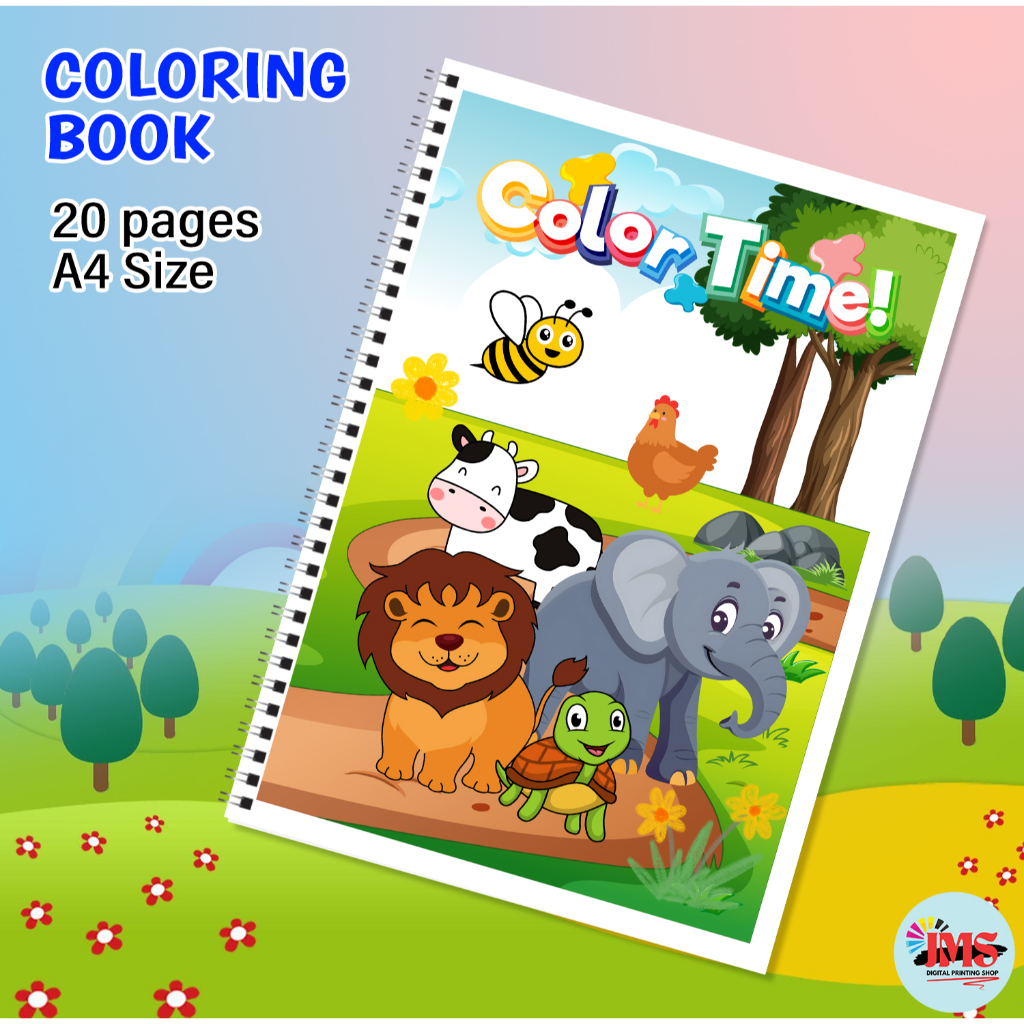 Coloring Book for Kids 20 pages A4 size | Shopee Philippines