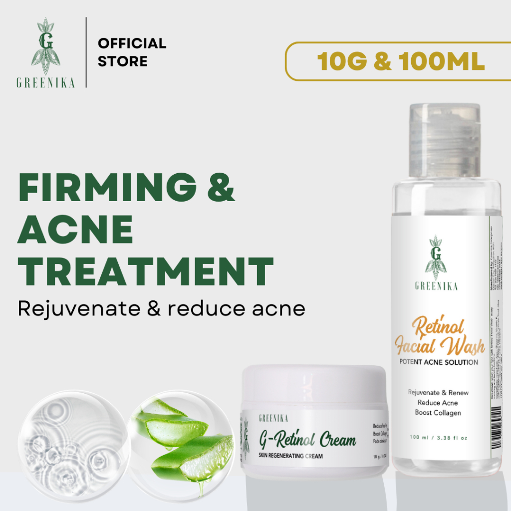 [ DOUBLE RETINOL BUNDLE ] Greenika 100ML Retinol Facial Wash + 10G ...