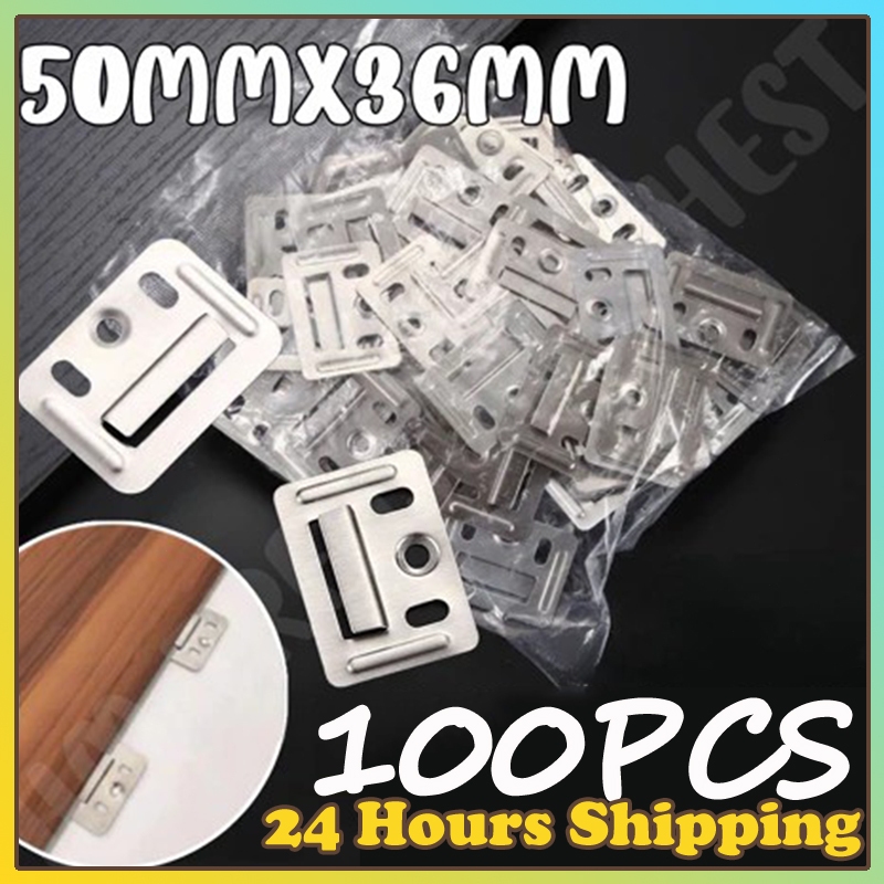 100pcs Metal Clip Wall Clip Fluted Wall Panel For Wpc Wall And Ceiling ...