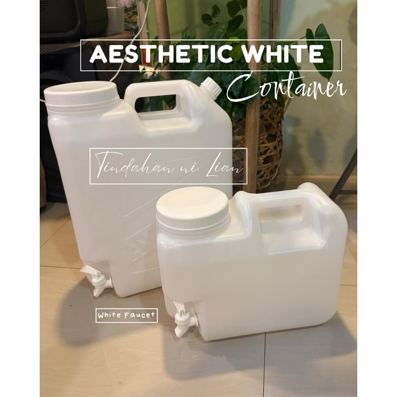 AESTHETIC PURE WHITE WATER CONTAINER 10 and 20 LITERS Limit your order ...