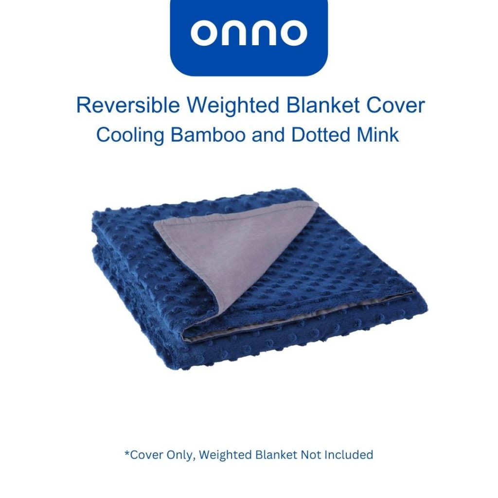 Cooling Weighted Blanket Cover Polar Fleece Dotted Mink fabric Cooling ...