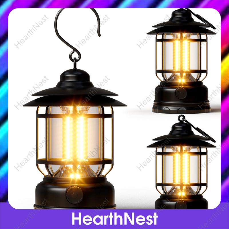 HearthNest Camping Light Stand Solar Powered with Lightweight Design ...