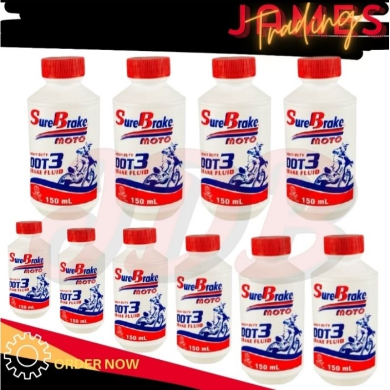 Sure Brake Fluid Heavy Duty Dot 3 150mL (10/20/30pcs) | Shopee Philippines