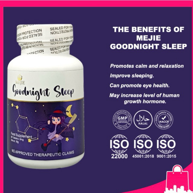 Melatonin Goodnight Sleep By Mejie 60 tablets 3mg | Shopee Philippines