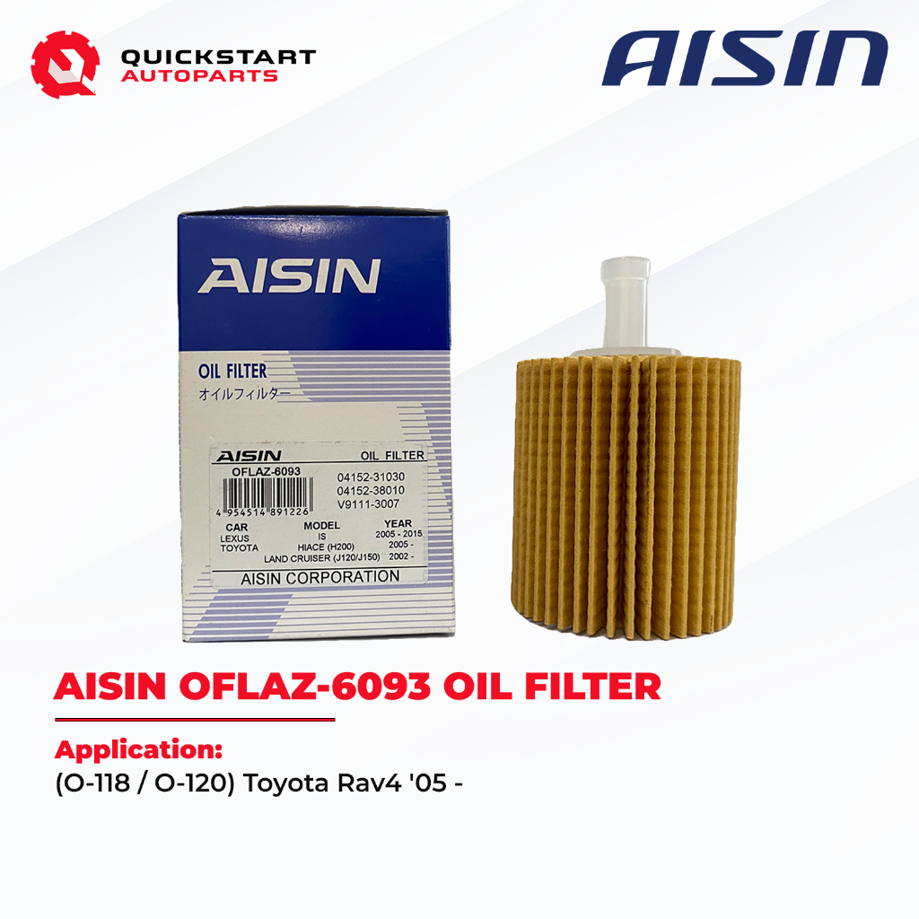 AISIN Oil Filter OFLAZ-6093 for Toyota Alphard / Camry - (VIC O-118 / O ...