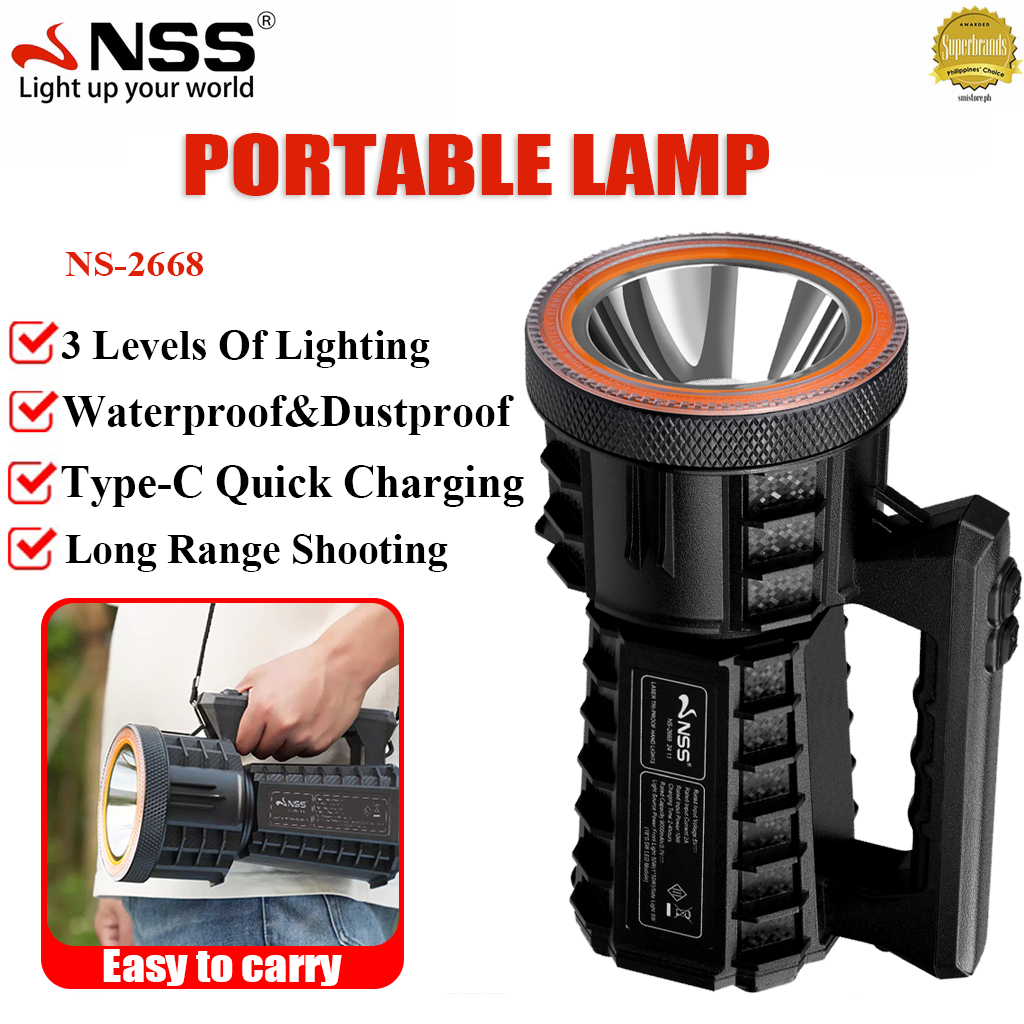 NSS Portable Flashlight Super Bright Camping Lamp Outdoor Waterproof ...