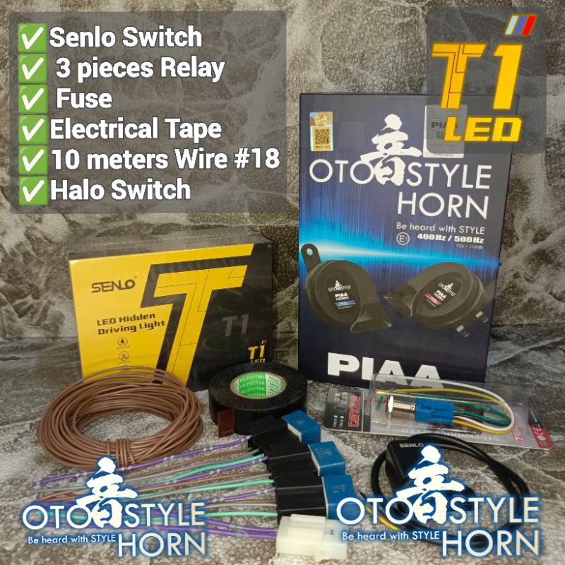 Senlo T1-Plus 60 Watts MDL w/ Piaa Horn Set | Shopee Philippines