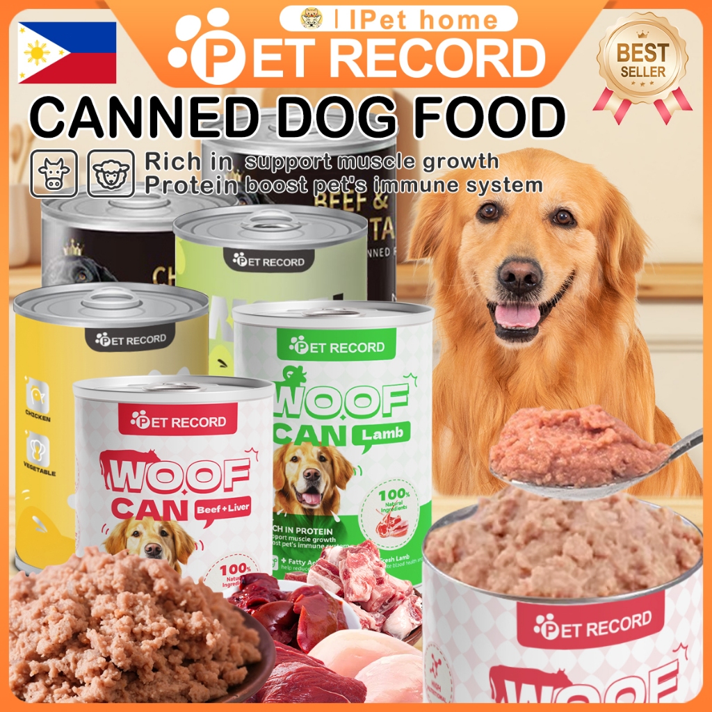 【PET RECORD 】430G Dog Food Dog Wet Food Can PET CARE Pure Natural ...