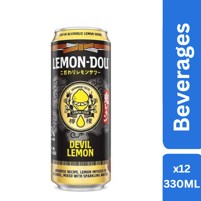 Lemon-Dou Devil Lemon Chu-hi 330mL Can Bundle of 12 | Shopee Philippines