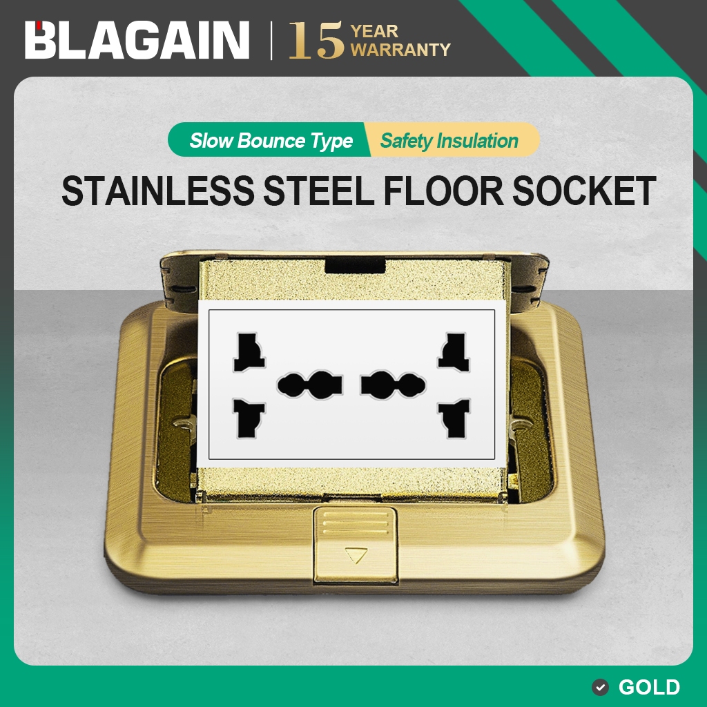 Blagain Universal 250V Floor Ground Outlet Power Sockets 6 Prong ...