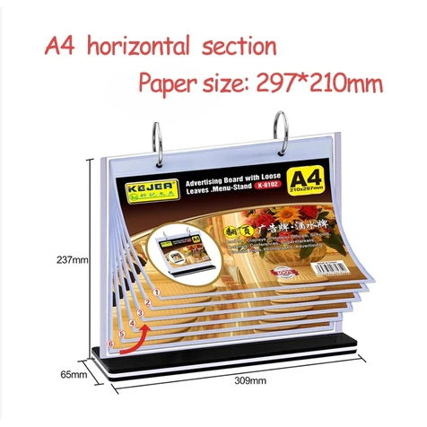 【Best Sellers】Restaurant menu display A4 size shop promos holder ...