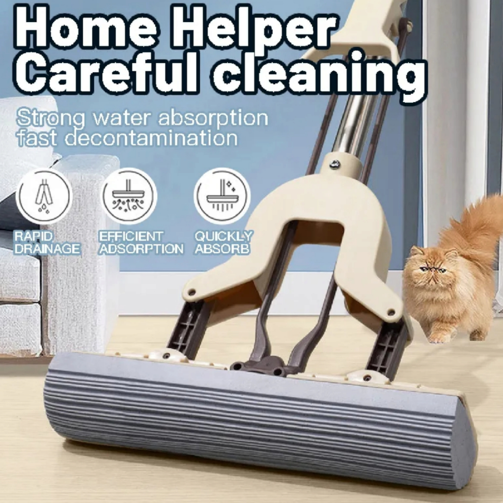 JA5 Microfiber Nozzles Self-Squeezing Home cleaning Sponge Mops Floor ...