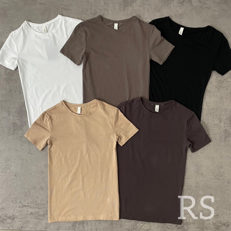H&M Basic T-Shirt Full Length Authentic Overruns | Shopee Philippines