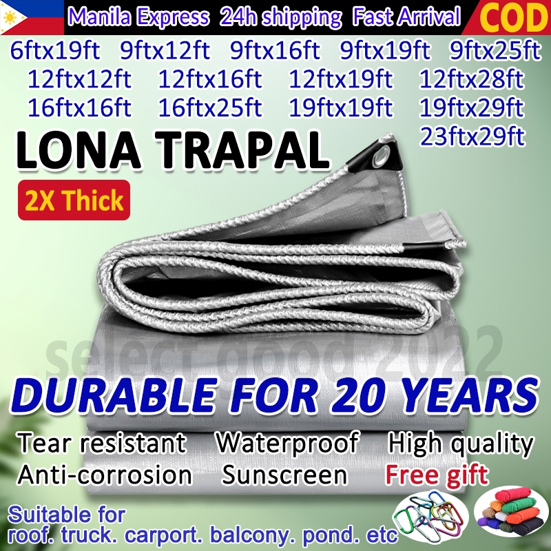 COD Lona Trapal Large-size Heavy Duty Rain Cover Waterproof Tarpaulin ...